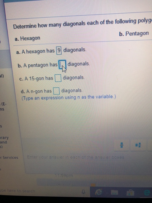 Solved Determine how many diagonals each of the following | Chegg.com