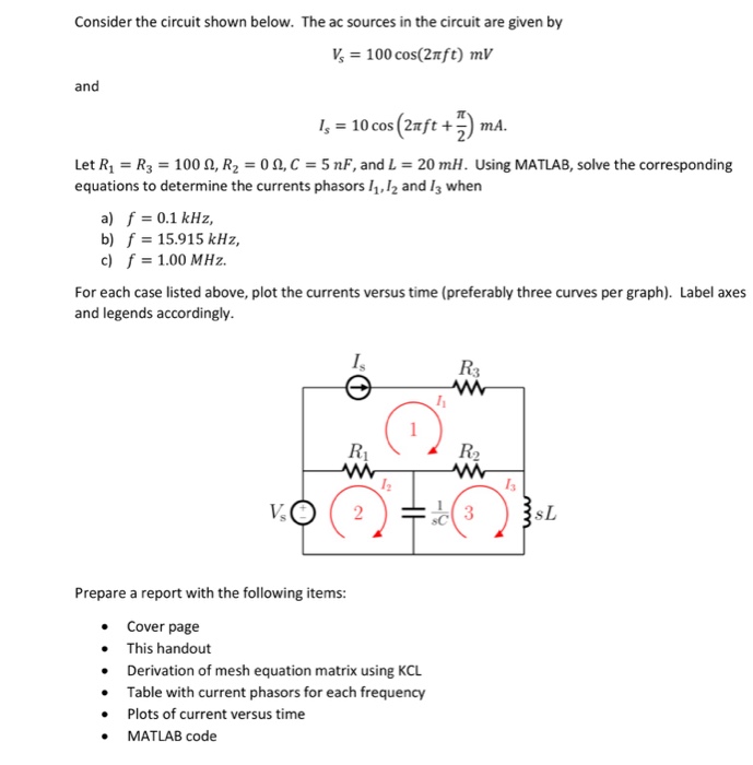 Solved Consider the circuit shown below. The ac sources in | Chegg.com