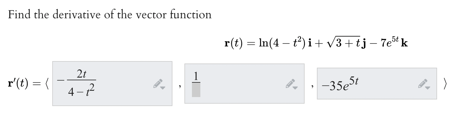 Solved Find the derivative of the vector function | Chegg.com