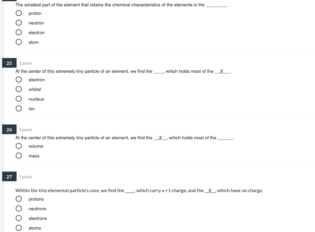 Solved The smallest part of the element that retains the | Chegg.com