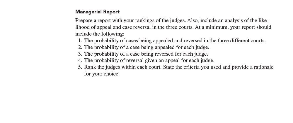 Solved CASE PROBLEM: HAMILTON COUNTY JUDGES CASE PROBLEM: HA | Chegg.com