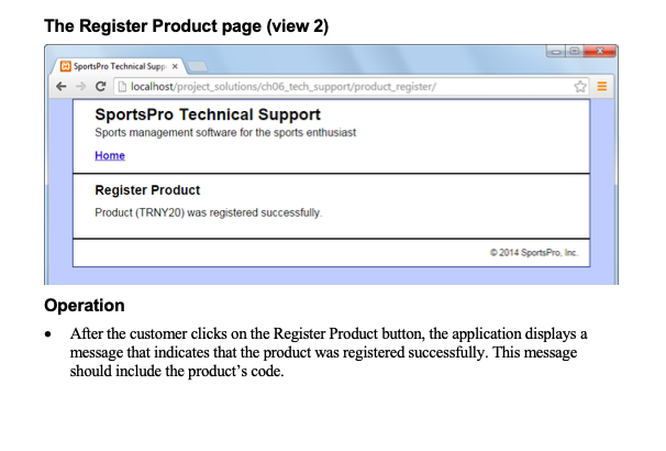 Project 6-4: Register product For this project, | Chegg.com