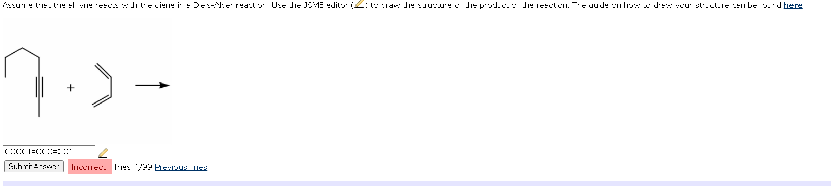 Solved Assume that the alkyne reacts with the diene in a | Chegg.com