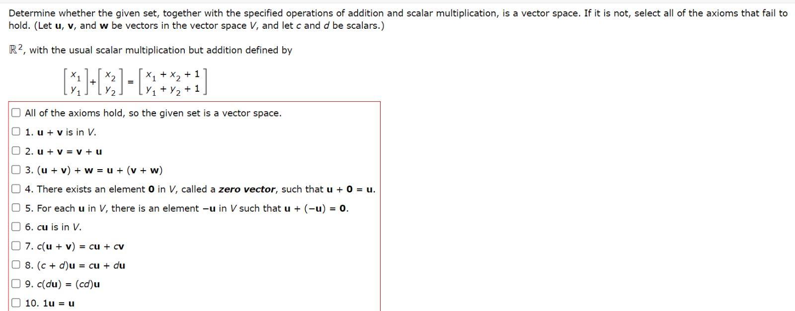 Solved Determine Whether The Given Set Together With The 