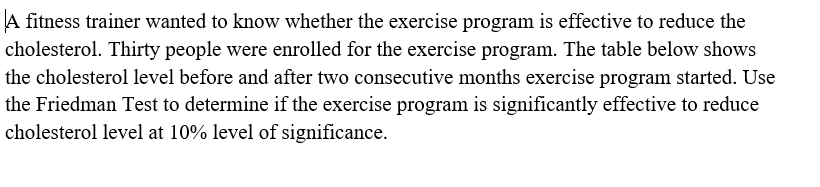 A fitness trainer wanted to know whether the exercise | Chegg.com