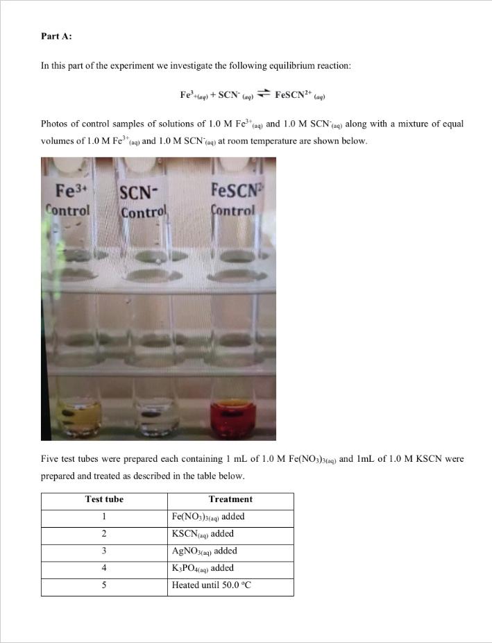 Solved Part A: In this part of the experiment we investigate | Chegg.com