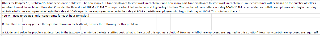 Solved b. Add constraints to insure that at least one | Chegg.com