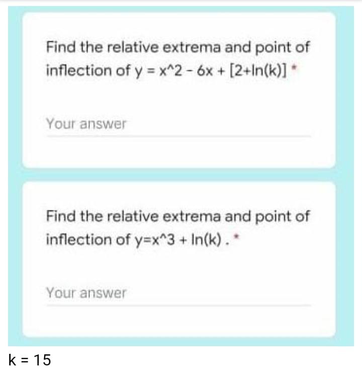 Solved Find the relative extrema and point of inflection of | Chegg.com