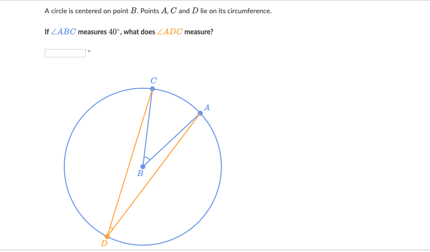 Solved A circle is centered on point B. Points A, C and D | Chegg.com