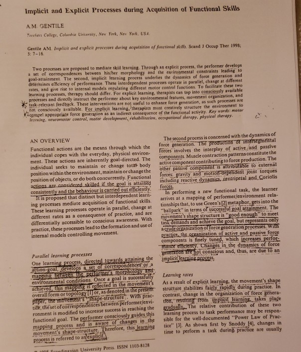 Solved Implicit and Explicit Processes during Acquisition of | Chegg.com