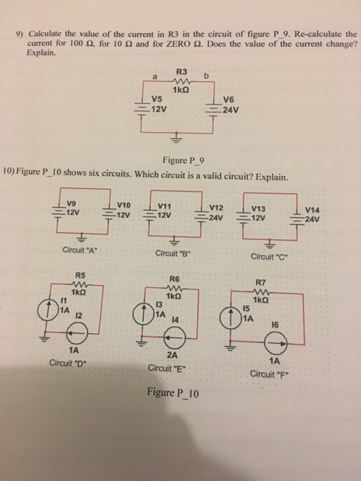 Solved 9) Calculate the value of the current in R3 in the | Chegg.com