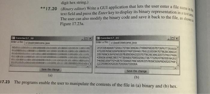 Solved digit hex string.) (Binary editor) Write a GUI | Chegg.com