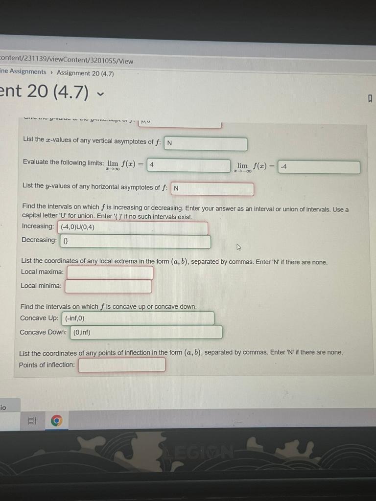 f(x)=x2+34x Answer the following questions and use | Chegg.com