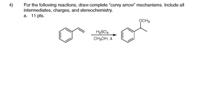 Solved 4) For the following reactions, draw complete Solved 4) For the following reactions, draw complete