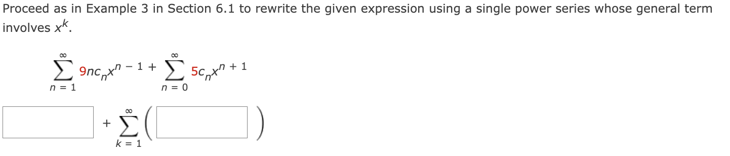 Solved Proceed as in Example 3 in Section 6.1 to rewrite the | Chegg.com