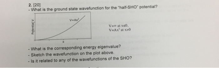 Solved 2 [20] What Is The Ground State Wavefunction For