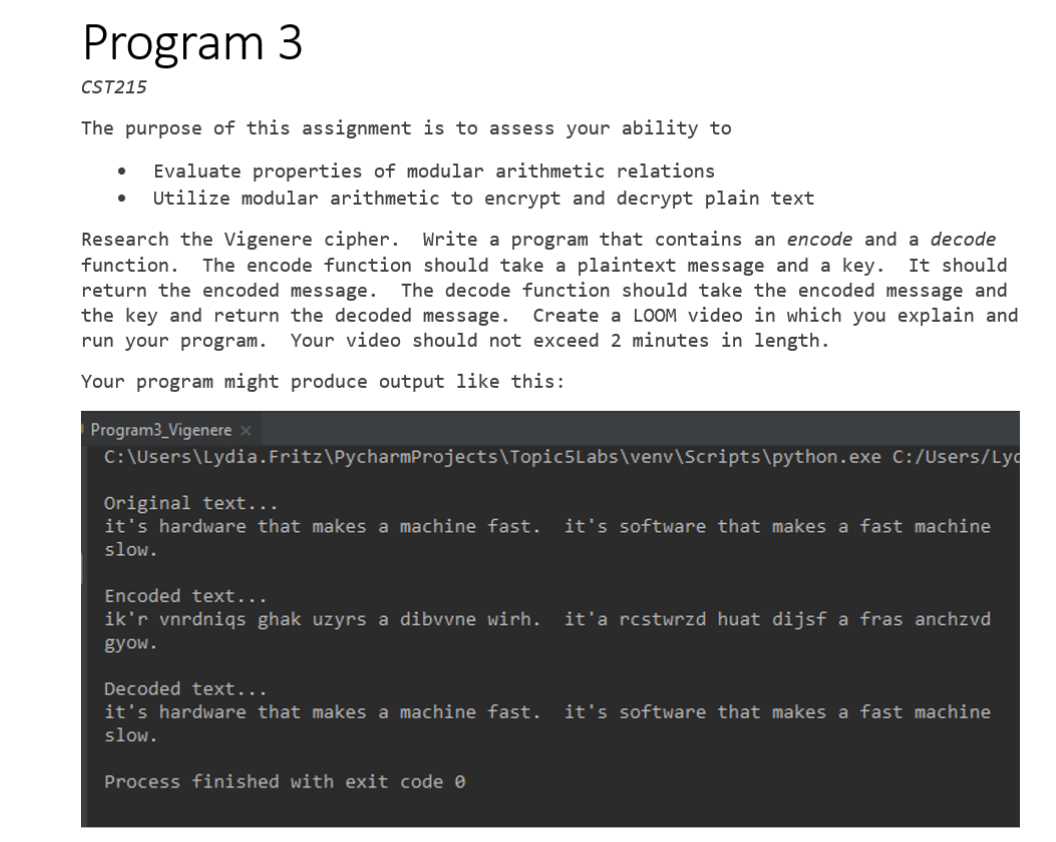 Solved Program 3 CST215 The purpose of this assignment is to | Chegg.com