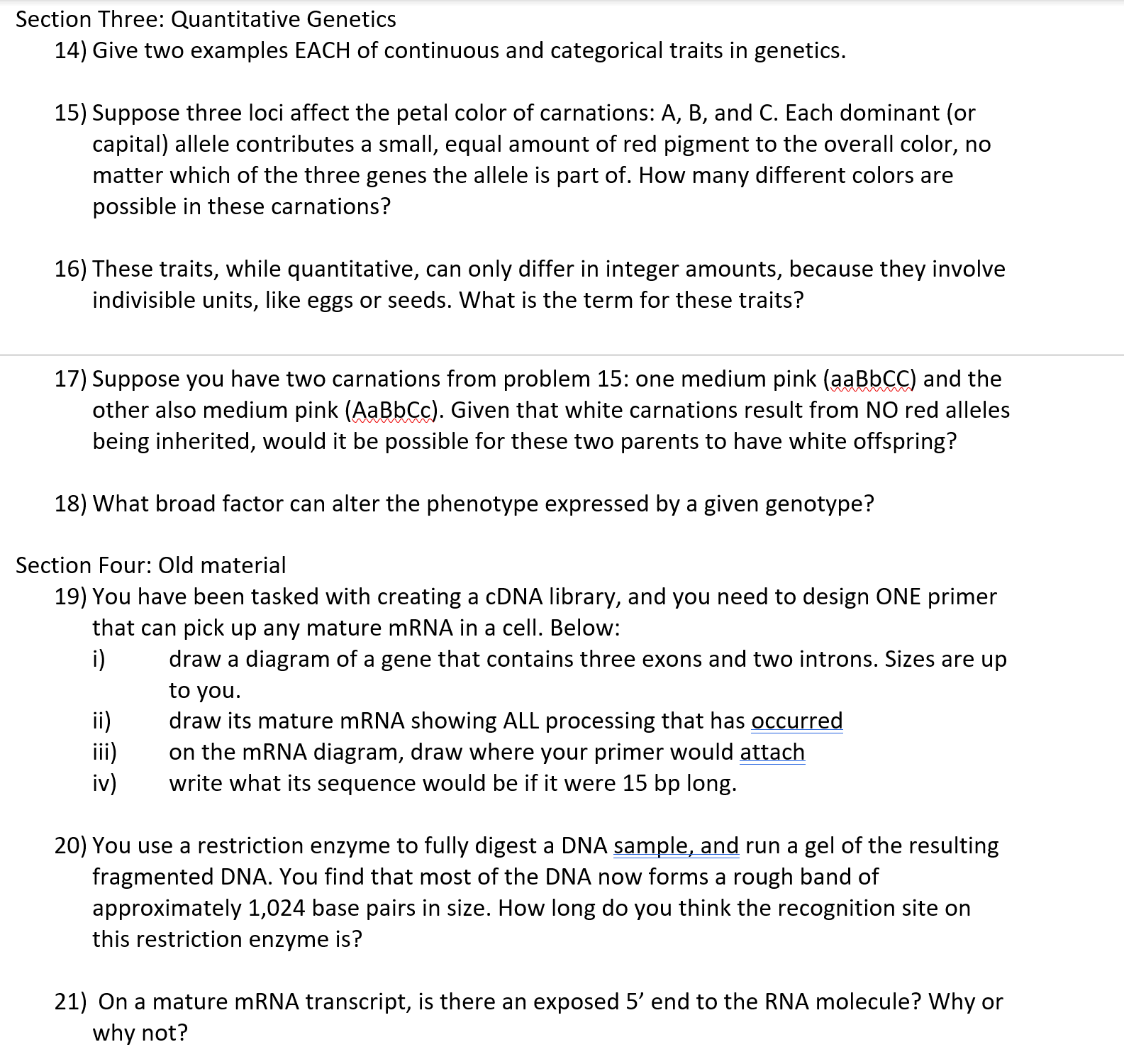Solved 14) Give two examples EACH of continuous and | Chegg.com