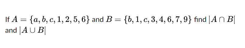 Solved If \\( A=\\{a, b, c, 1,2,5,6\\} \\) and \\( B=\\{b, | Chegg.com