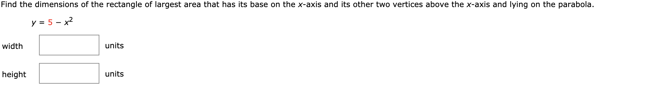 Solved Find the dimensions of the rectangle of largest area | Chegg.com