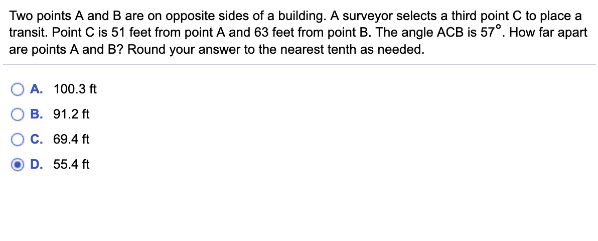 Solved Two points A and B are on opposite sides of a | Chegg.com