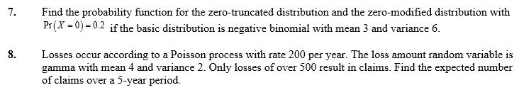 Find the probability function for the zero-truncated | Chegg.com