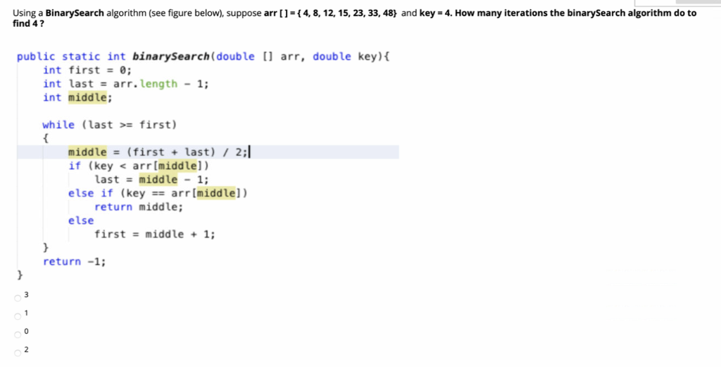 Solved Using a BinarySearch algorithm (see figure below), | Chegg.com