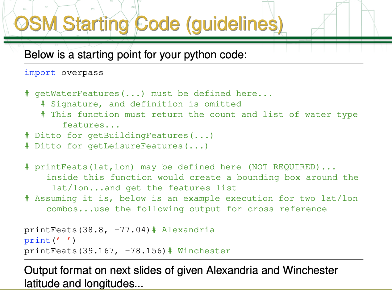 6830 OSM Getting Started... Below is an example of | Chegg.com