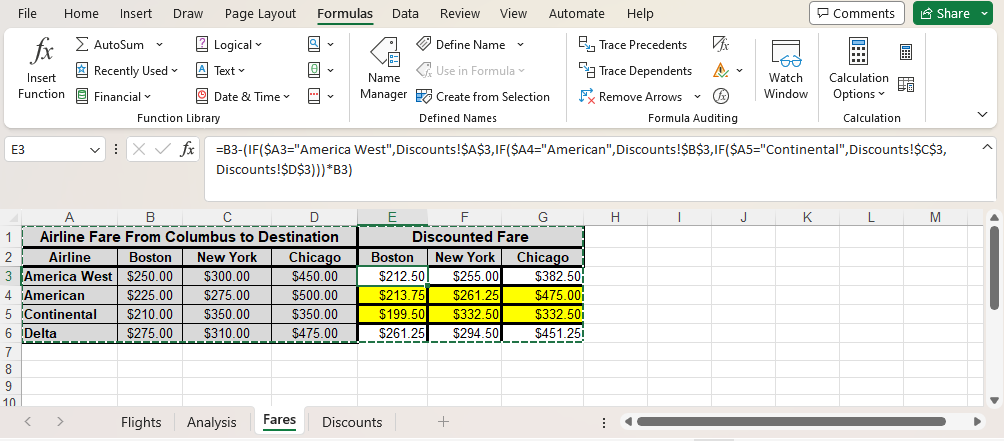Solved Initial Problem:Write an Excel formula and/or | Chegg.com