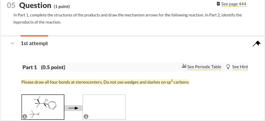Solved 05 Question (1 point) a See page 444 In Part 1, | Chegg.com