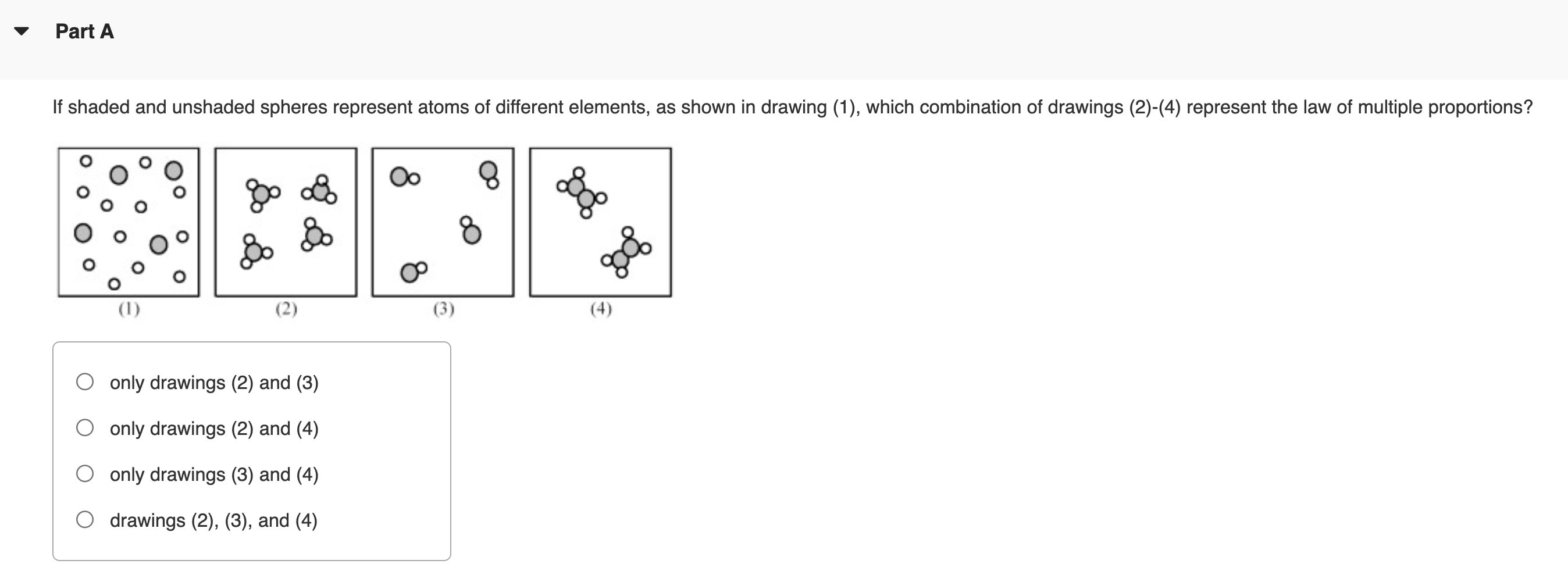 Solved If shaded and unshaded spheres represent atoms of | Chegg.com