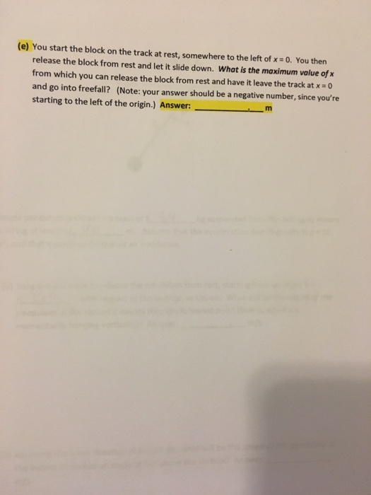 Solved SECTION 1 A small block slides down a frictionless | Chegg.com