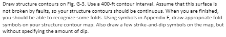 Solved Draw structure contours on Fig. G-3. Use a 400−ft | Chegg.com