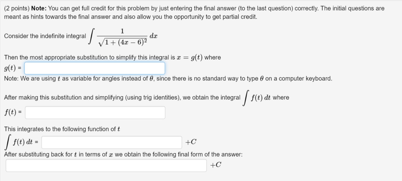 Solved ( 2 points) Note: You can get full credit for this | Chegg.com