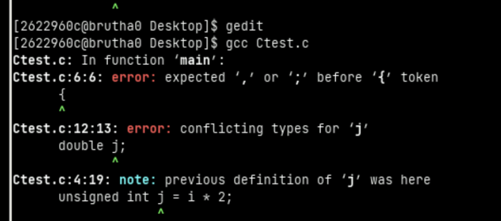 Solved |[2622960c@bruthao Desktop]$ gedit [2622960c@bruthao | Chegg.com