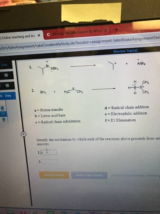Solved + Identify The Mechanism By whic x | Online teaching | Chegg.com