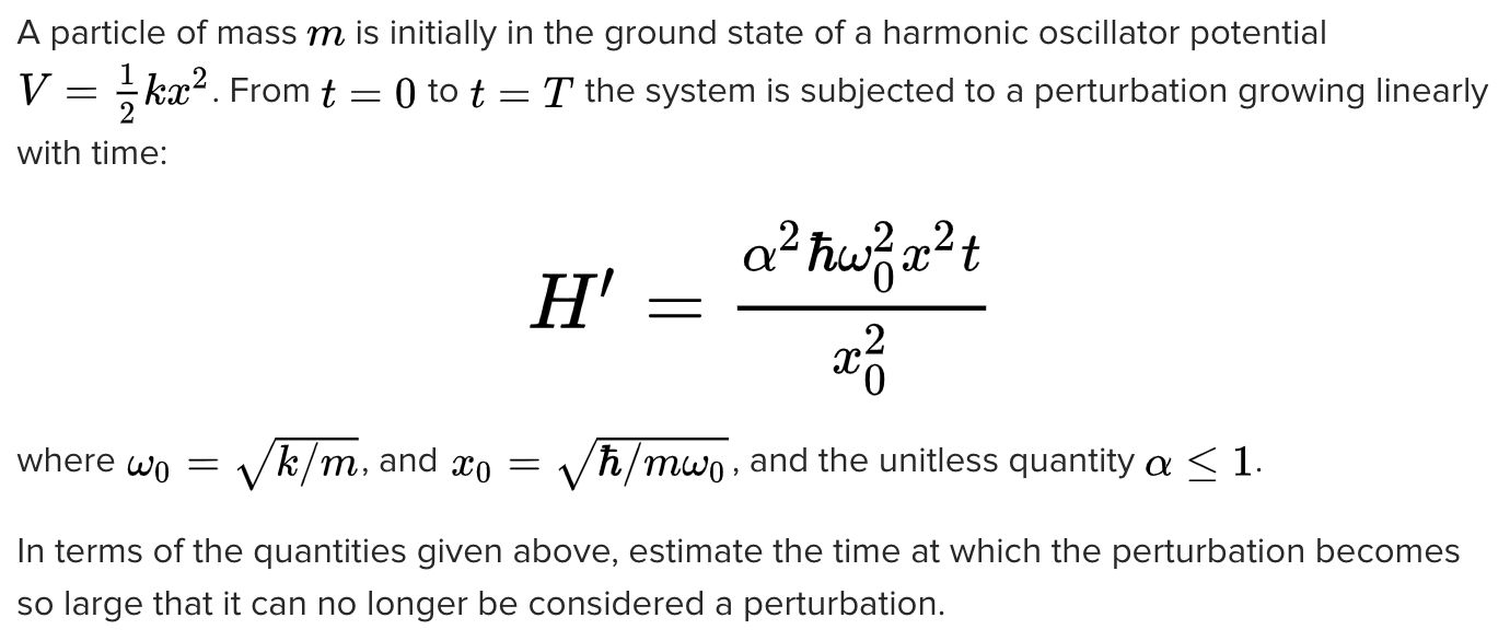 A particle of mass m is initially in the ground state | Chegg.com