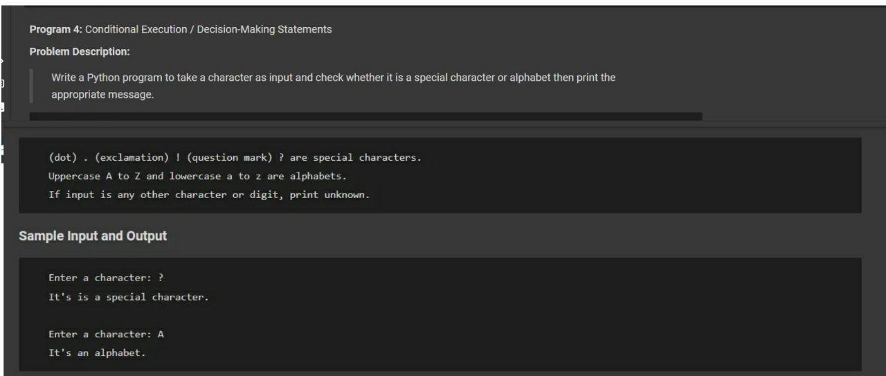 Solved Program 4: Conditional Execution / Decision-Making | Chegg.com