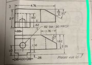 Solved This exercise consists in determining a third view | Chegg.com