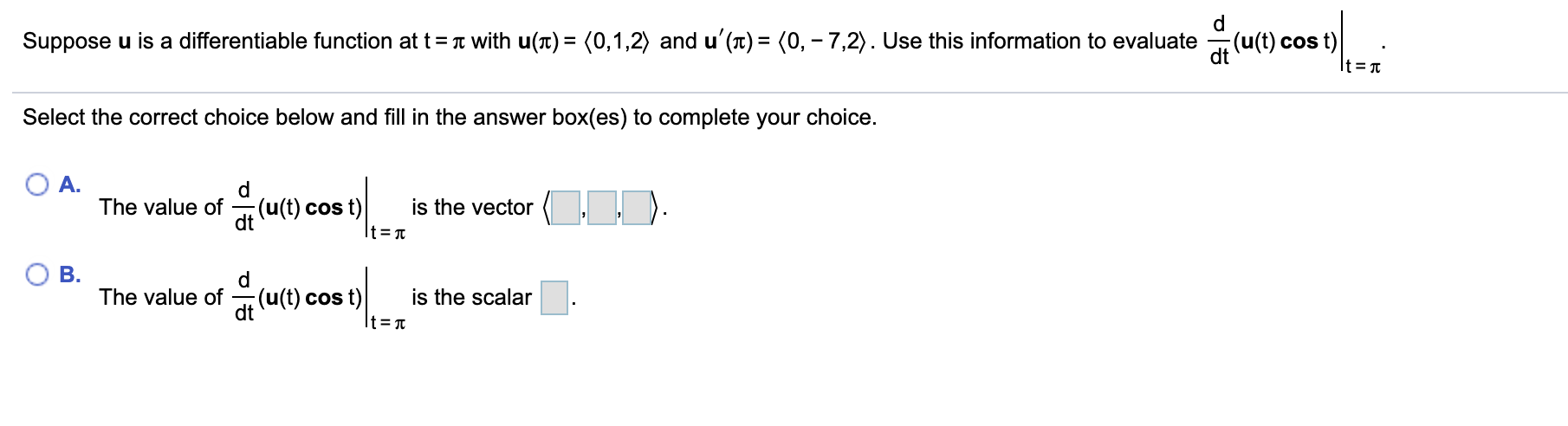 Solved Suppose u and v are differentiable functions at t=0 | Chegg.com