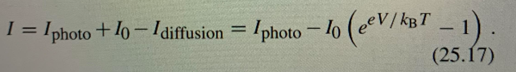 Solved Use the photodiode equation 25.17 to | Chegg.com