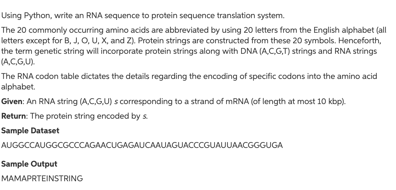 Dna Codon Table Python | Cabinets Matttroy
