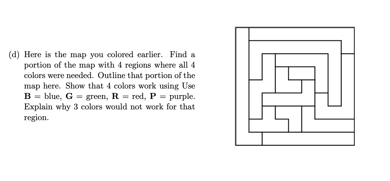 Solved Two rules for coloring a map: Rule 1: Each region | Chegg.com