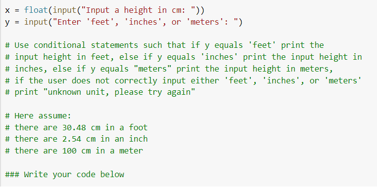 Solved X Floatinputinput A Height In Cm Y 9589