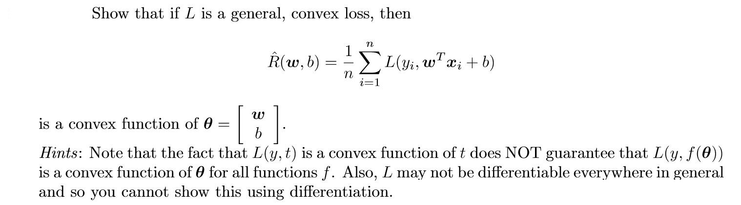 We know that a loss function is always convex and the | Chegg.com