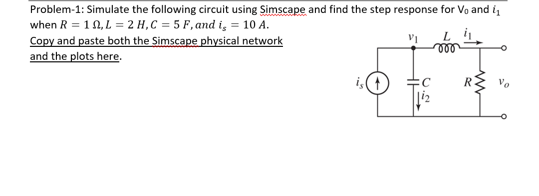 Solved Problem-1: Simulate the following circuit using | Chegg.com