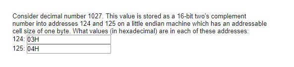 Solved Consider decimal number 1027. This value is stored as | Chegg.com