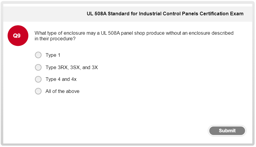 Solved UL 508A Standard for Industrial Control Panels | Chegg.com