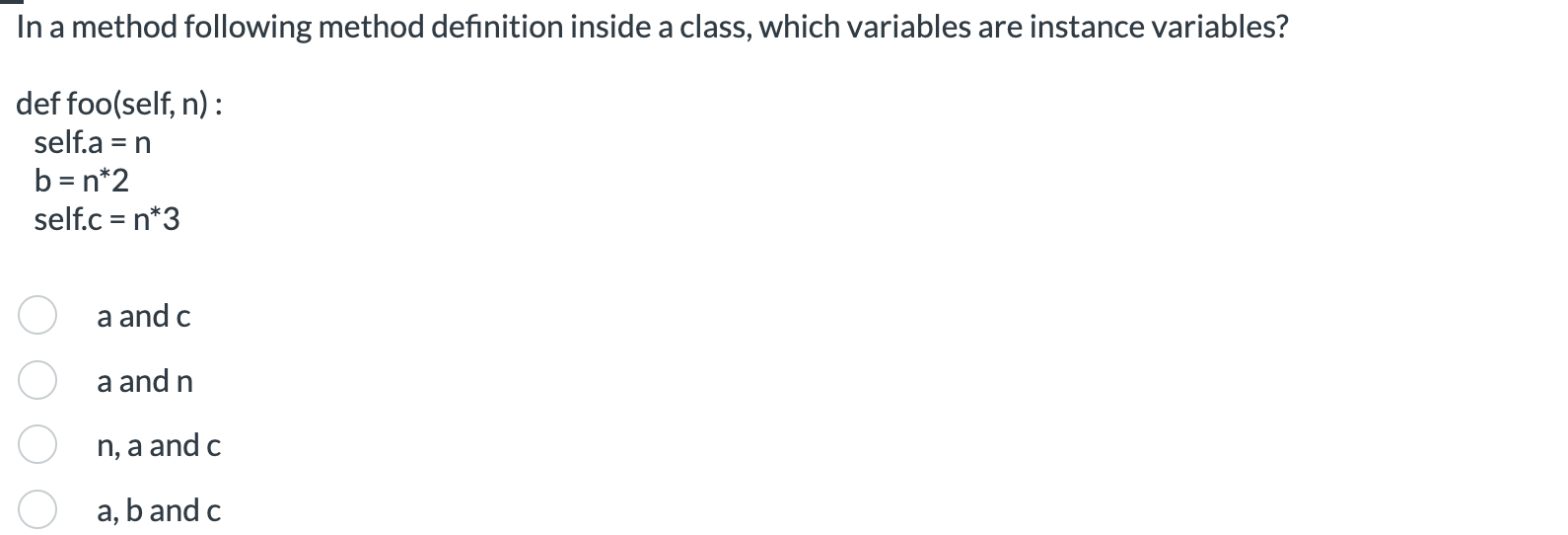 Solved In A Method Following Method Definition Inside A 