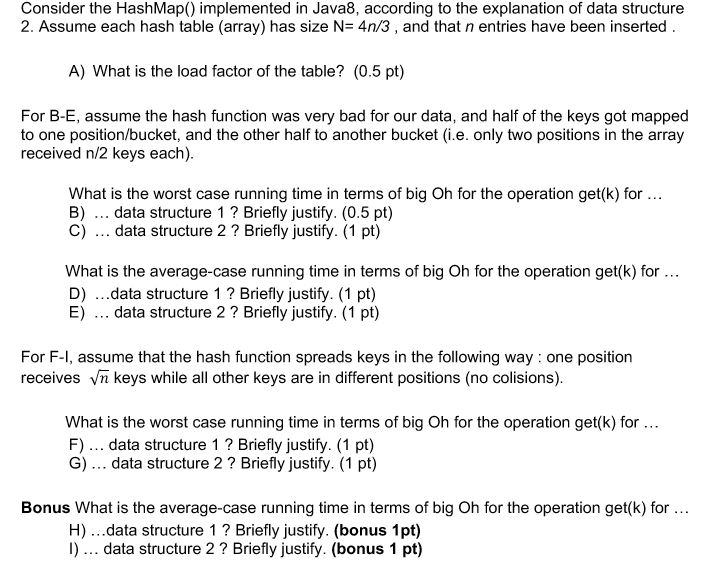 Consider the HashMap() implemented in Java8, | Chegg.com